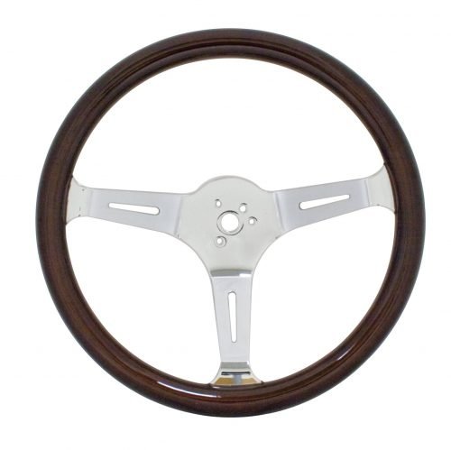 EMPI 380mm/31mm Grip Dark Classic Wood Steering Wheel Only 3″ Dish with ...