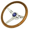 EMPI 380mm/31mm Grip Classic Wood Steering Wheel Only 3″ Dish with ...